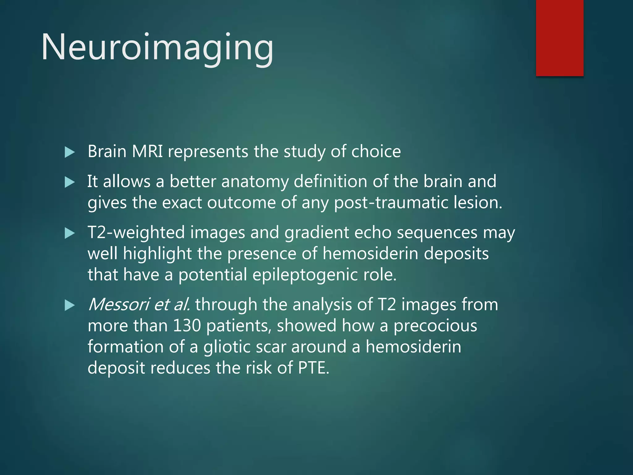 post traumatic epilepsy | PPTX