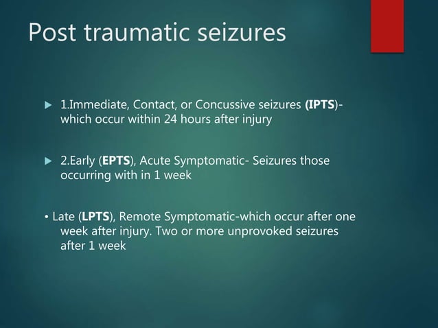 post traumatic epilepsy | PPTX