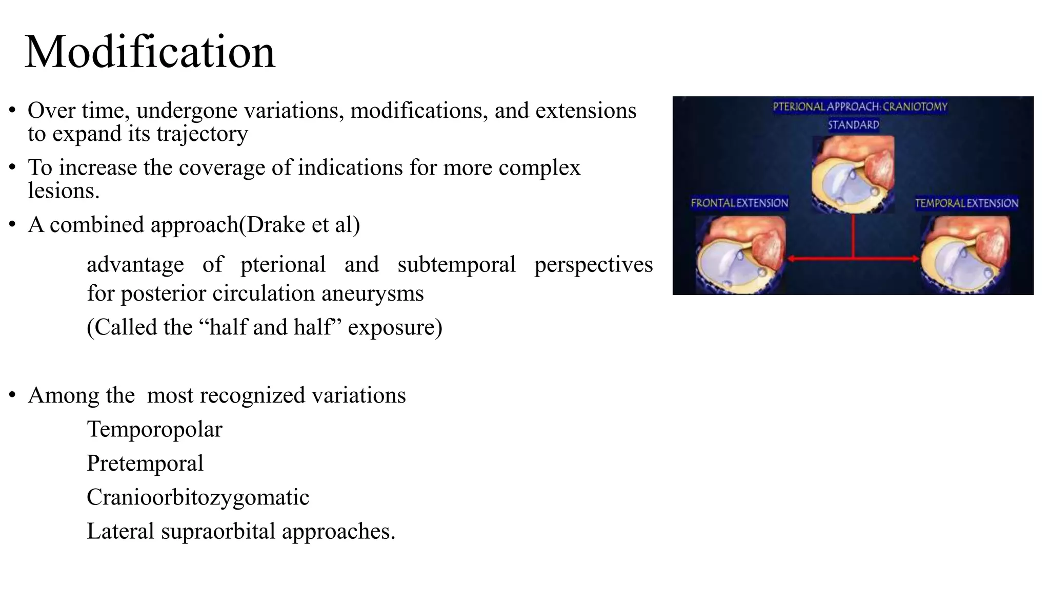 Pterional craniotomy | PPTX