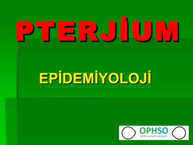 Pterjium epidemiyoloji | PPT