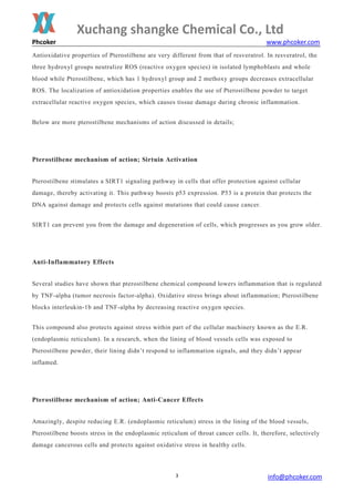 Pterostilbene powder benefits as nootropics and anti aging supplements ...