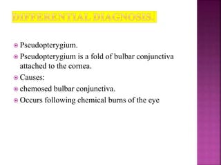 PTERYGIUM ,clinical picture and its management.pptx