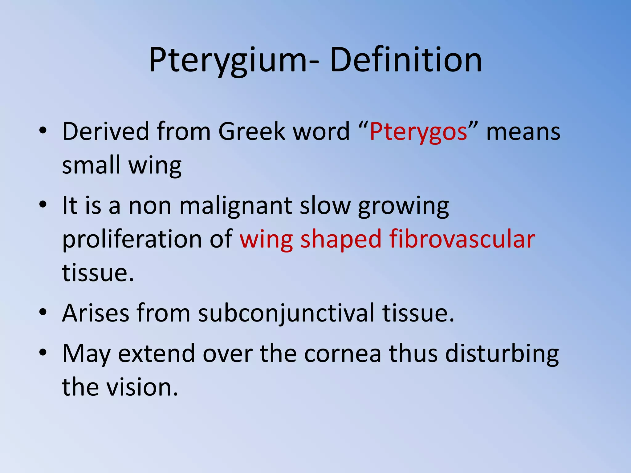 Pterygium and its management | PPTX
