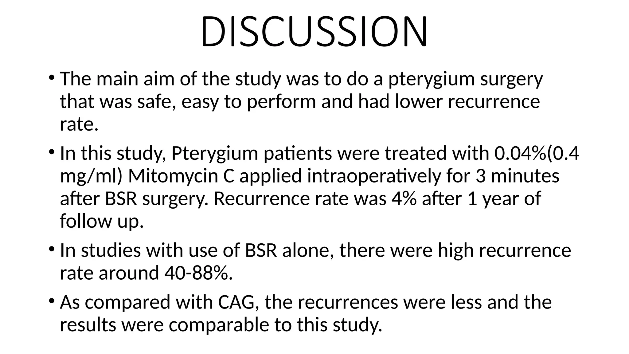 Role of Mitomycin in prevention of pterygium | PPTX