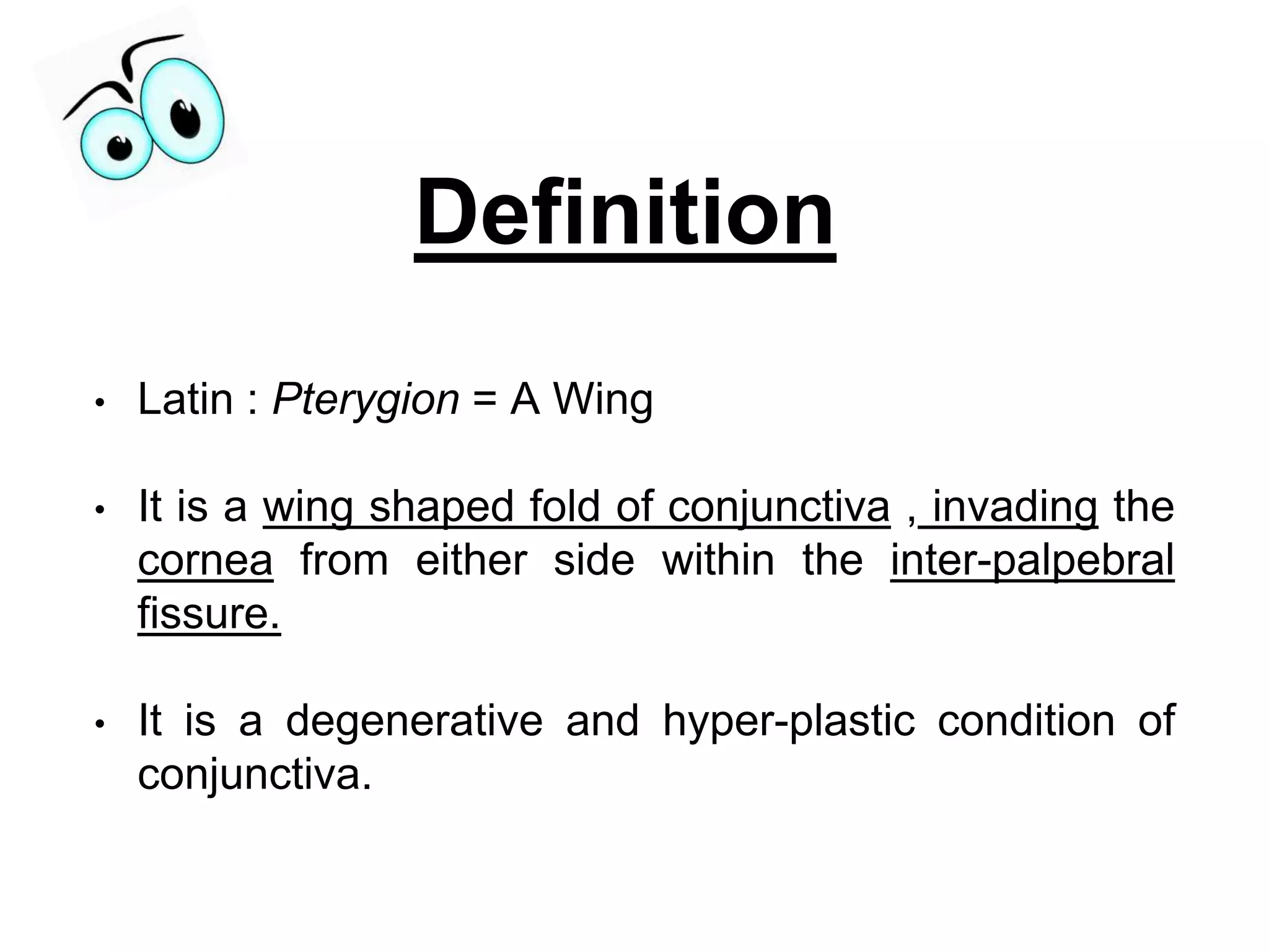 Pterygium (practical slides) | PPTX