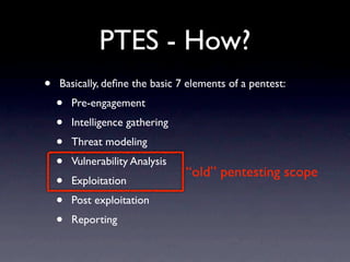 Penetration Testing Execution Standard | PDF