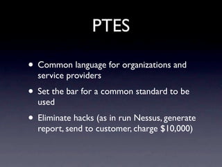 Penetration Testing Execution Standard | PDF