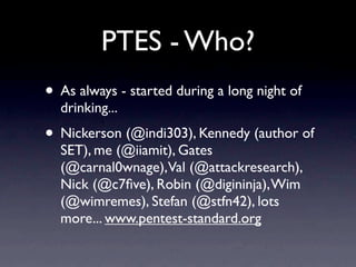 Penetration Testing Execution Standard | PDF