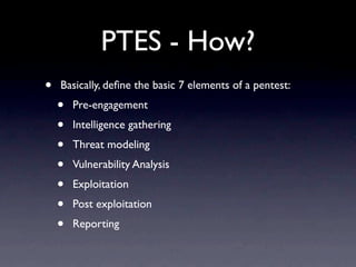 Penetration Testing Execution Standard | PDF