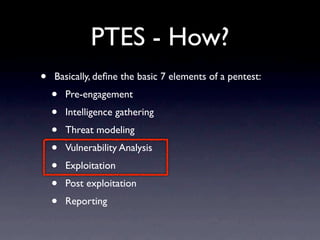 Penetration Testing Execution Standard | PDF