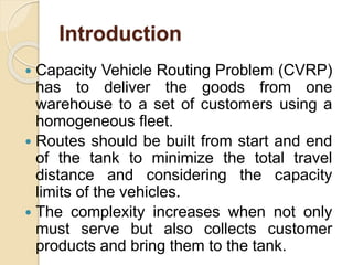 Vehicle Routing Problem with Backhauls | PPTX