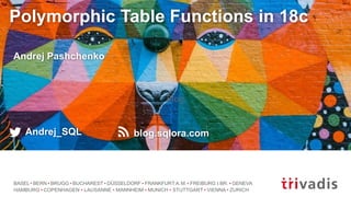 Polymorphic Table Functions in 18c | PPT