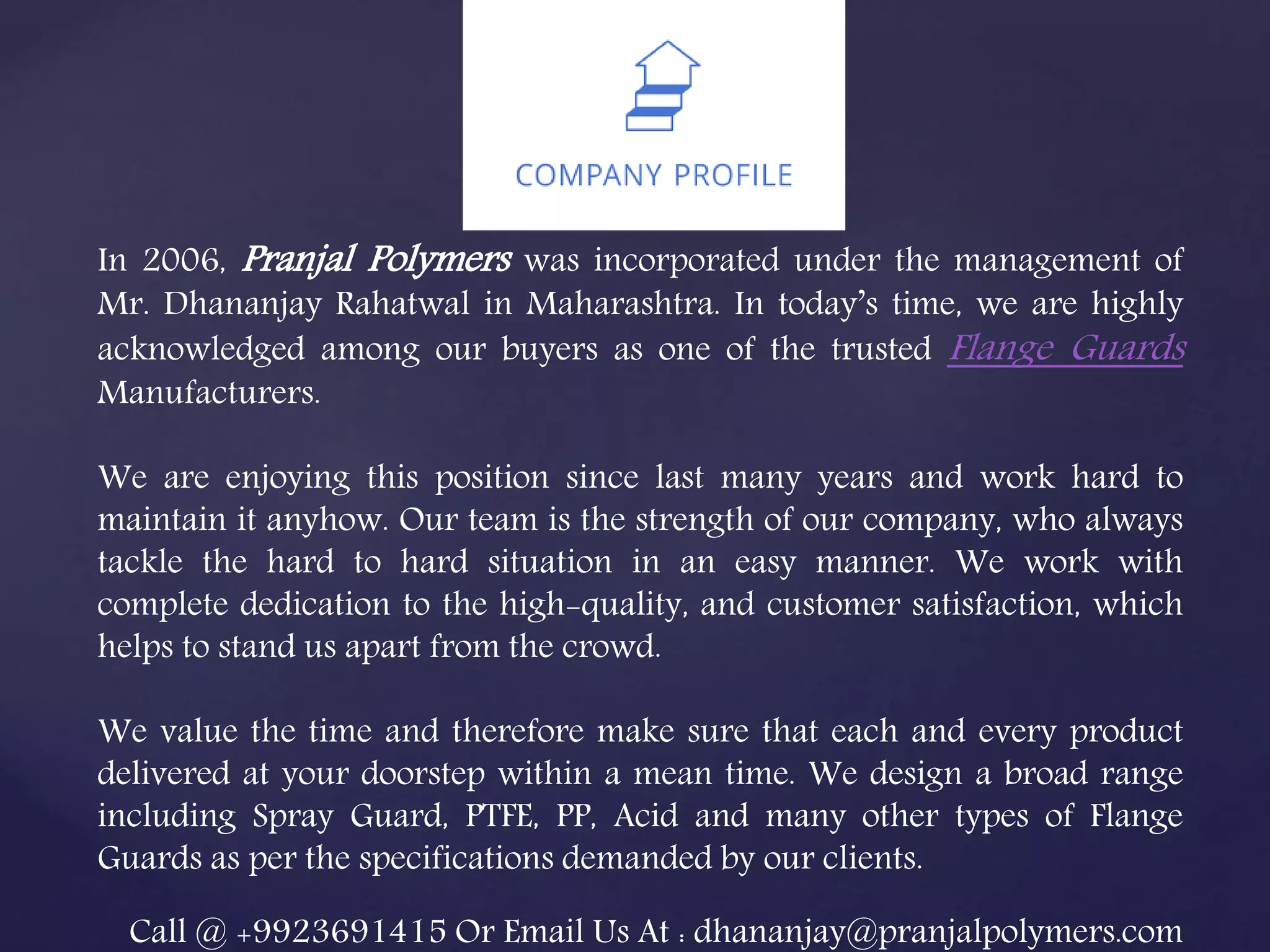 PTFE Flange Guards Supplier | PPT