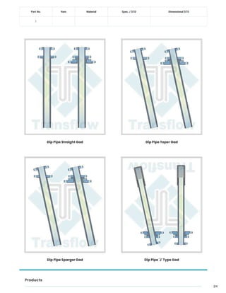 Lined Dip Pipes for Chemical Applications – Transflow | PDF