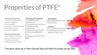 PTFE - Poly Tetra fluro Ethylene (Teflon) Medical uses | Biomedical ...
