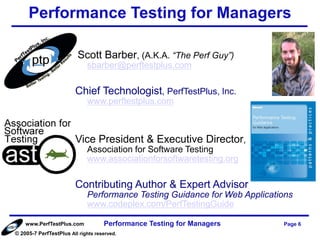 Ptformanagersppt - Scott Barber | PDF