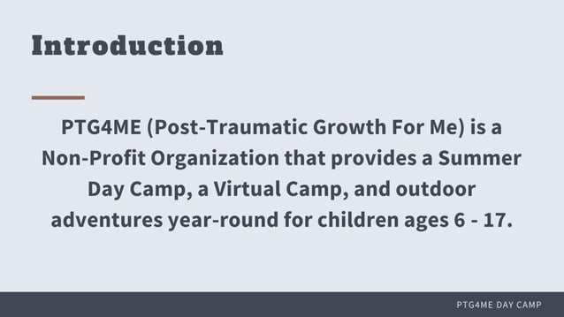 PTG4ME Day Camp Presentation | PPTX