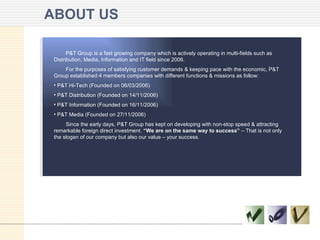 P&T Group Presentation New | PPT