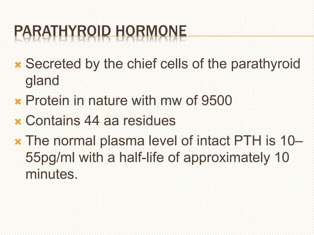 Action of calcium secreted by parathyroid hormone | PPT