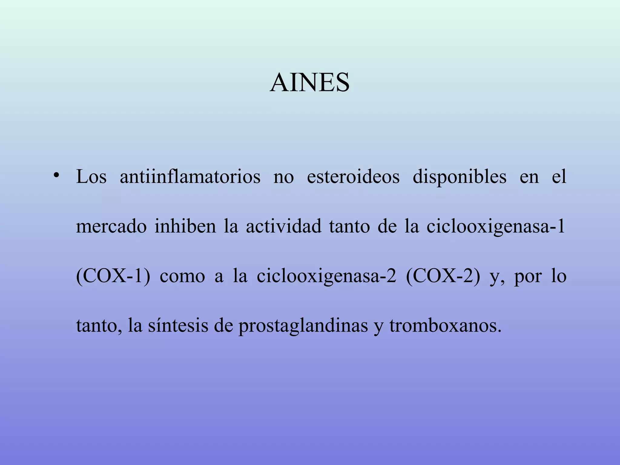 Antiinflamatorios no esteroideos (AINES) | PPT | Pharmaceutical Drugs ...