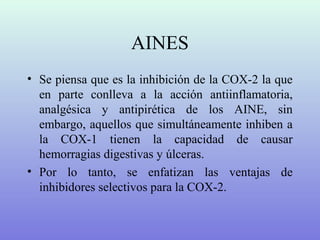 Antiinflamatorios no esteroideos (AINES) | PPT