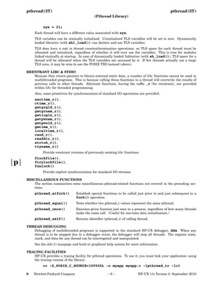 Pthread Library | PDF