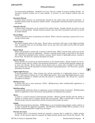 Pthread Library | PDF