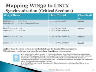 PThreads Vs Win32 Threads | PPTX | Operating Systems | Computer Software and Applications