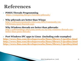 PThreads Vs Win32 Threads | PPTX | Operating Systems | Computer Software and Applications