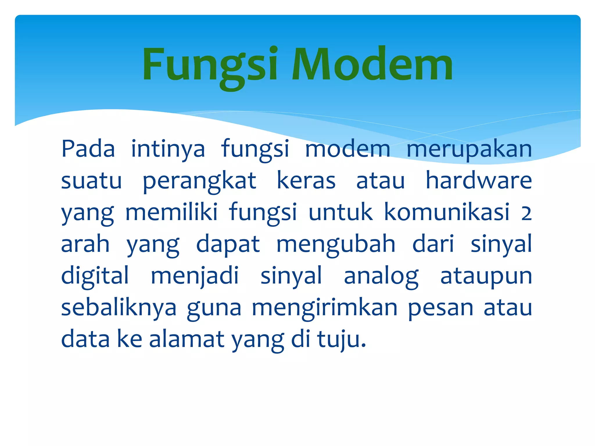 TUGAS PTI MOTHERBOARD DAN MODEM | PPTX