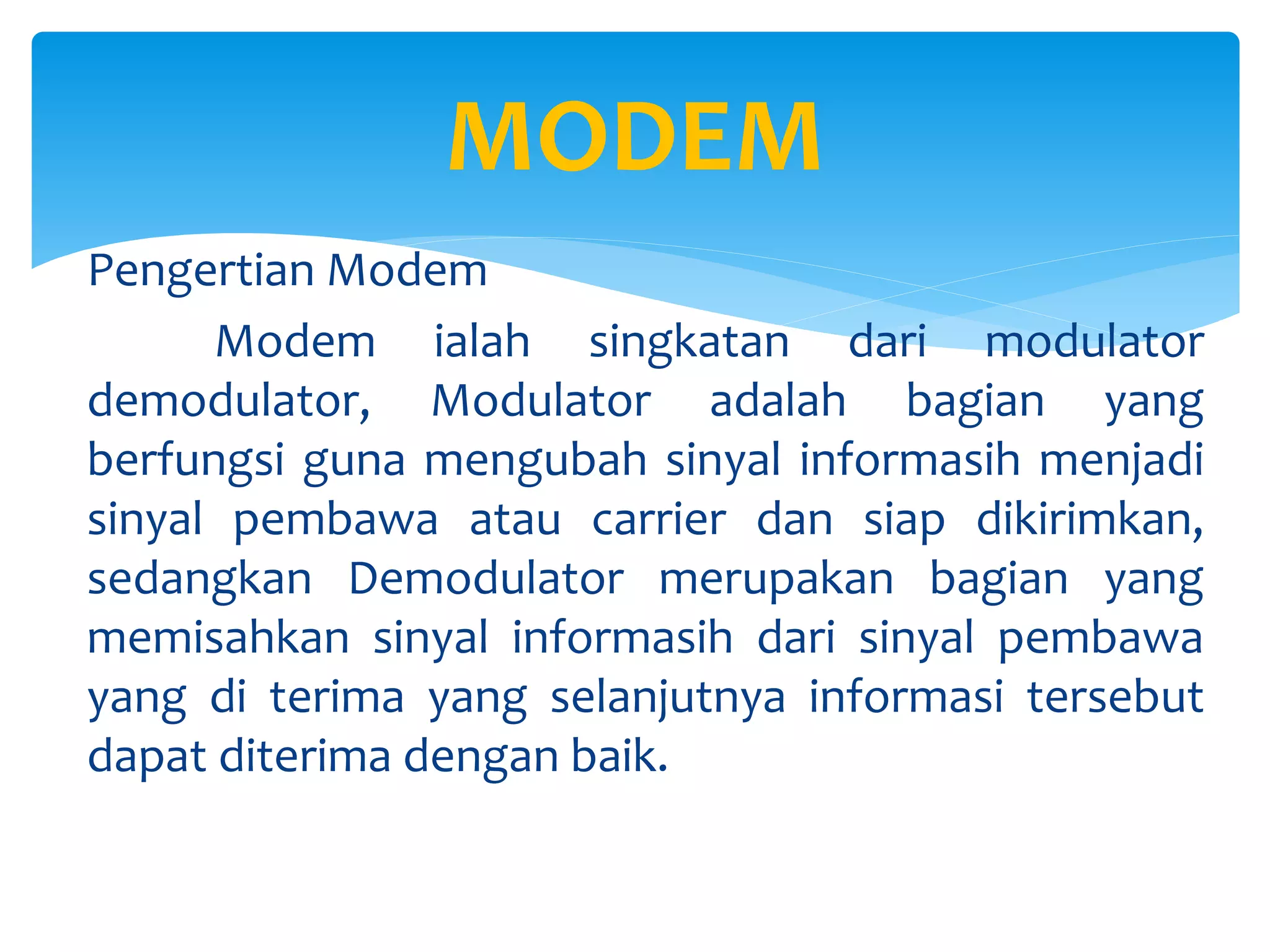 TUGAS PTI MOTHERBOARD DAN MODEM | PPTX