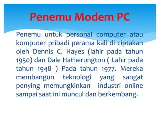 TUGAS PTI MOTHERBOARD DAN MODEM | PPTX