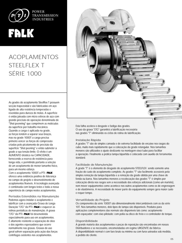 Catálogo de Acoplamentos PTI Falk | PDF