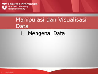 Manipulasi dan visualisasi data | PPTX