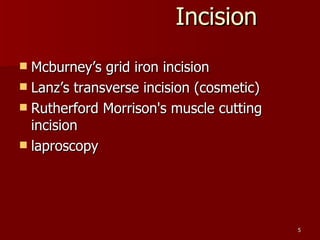 P tin appedectomy& hernia | PPT