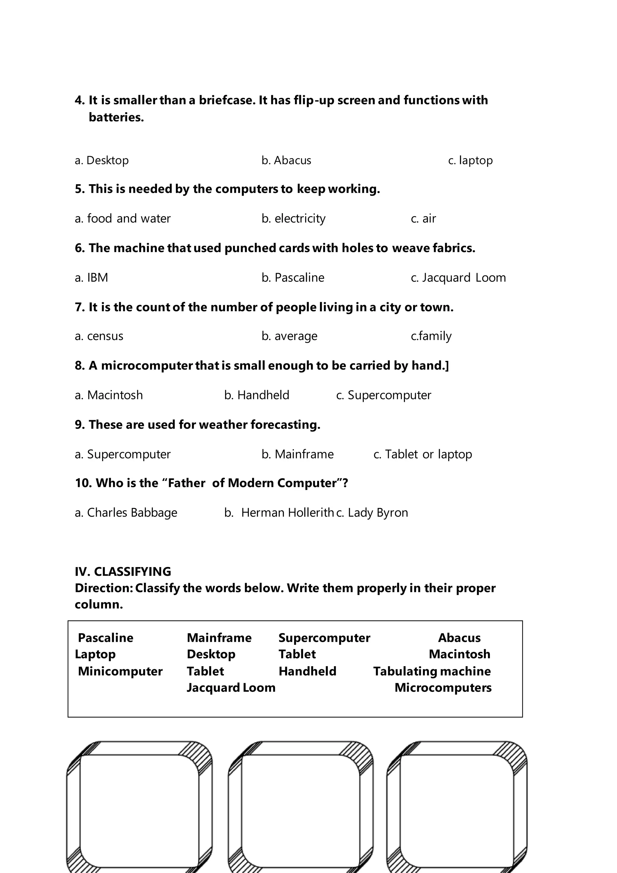 FIRST PERIODICAL TEST IN COMPUTER GRADE 2 | DOCX