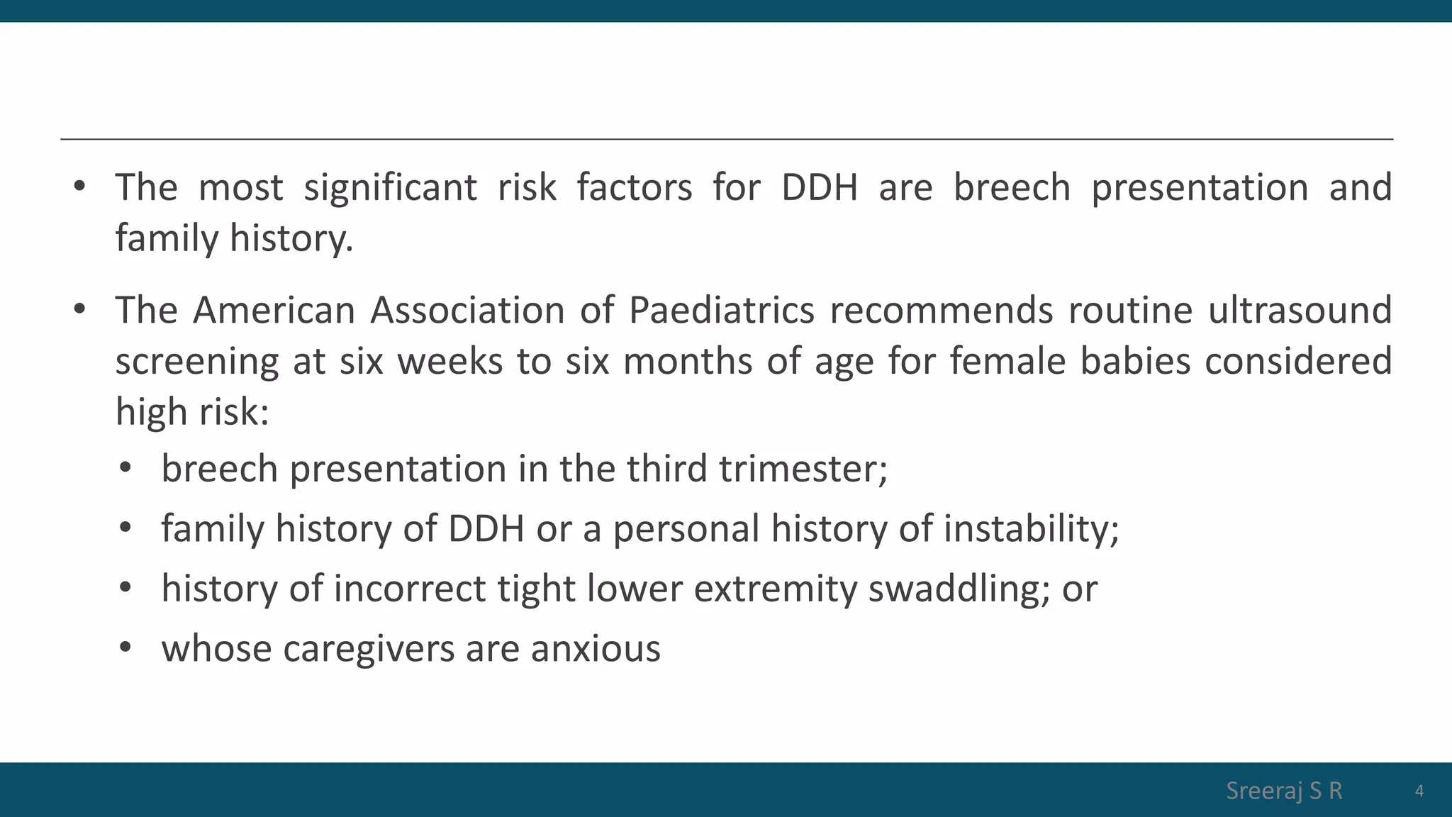 Physiotherapy in Developmental Dysplasia of Hip | PPTX