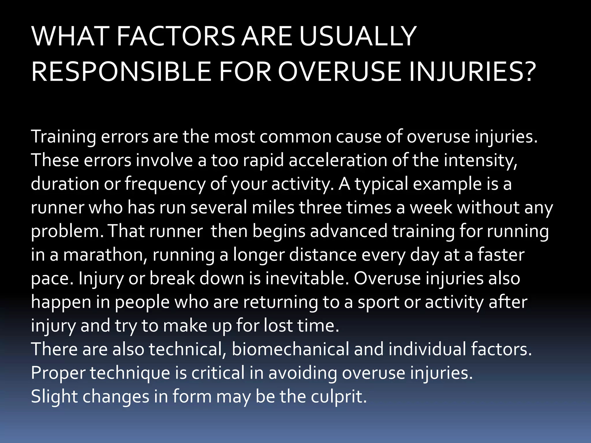 PT in overuse injury | PPTX