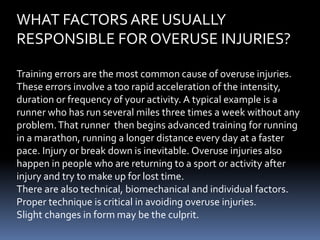 PT in overuse injury | PPTX | Death, Injury, or Military Conflict ...