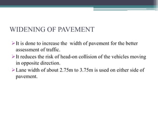 widening of flexible pavement AND construction of drainage system ...