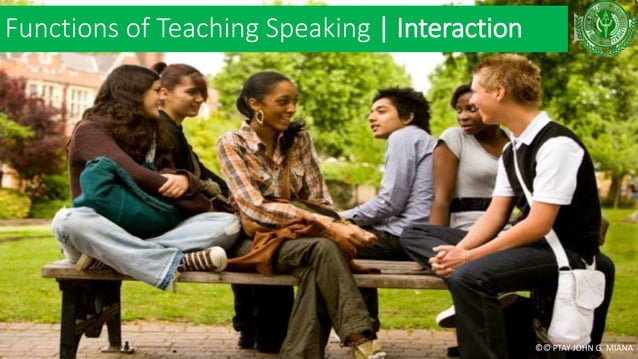 Functions of Teaching Speaking | PPT