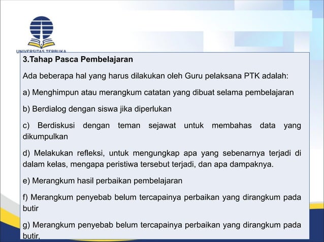 Penelitian tindakan kelas, Modul 4 Universitas Terbuka | PPT