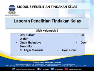 Penelitian Tindakan Kelas modul 6 Rangkuman | PPTX