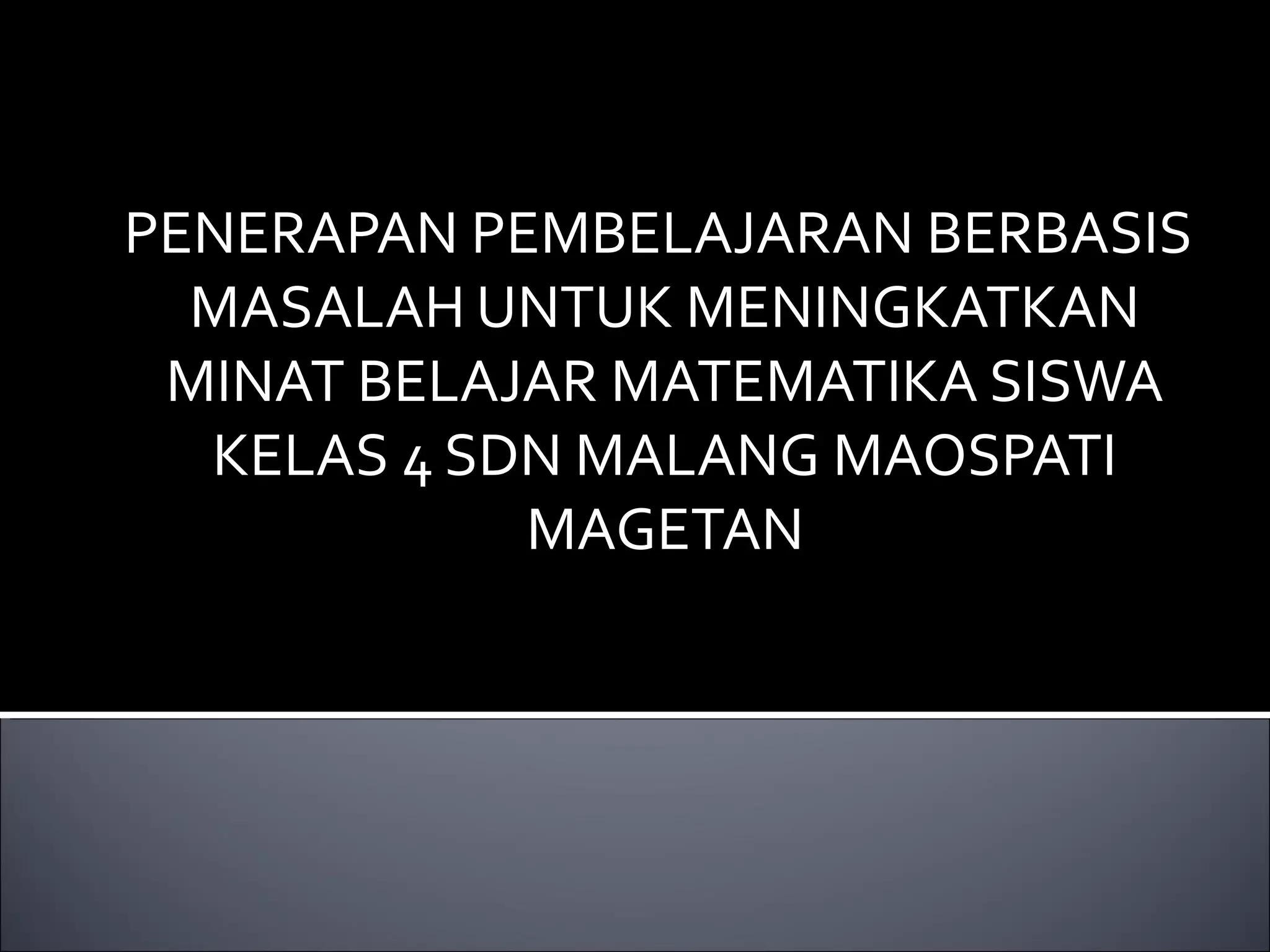 PTK Problem Based Learning | PPT