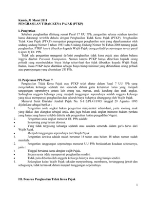 Ptkp anak lahir awal tahun | DOC