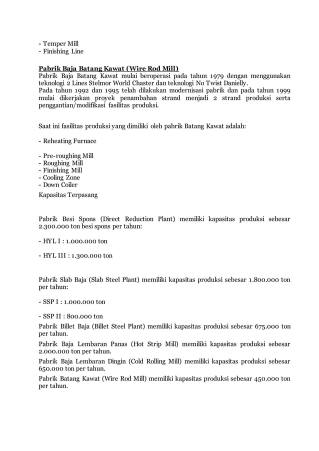 Pt krakatau steel, | DOCX