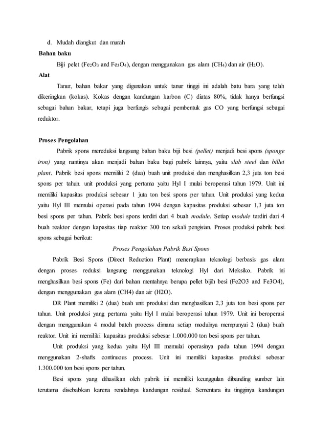 Pt krakatau steel, | DOCX