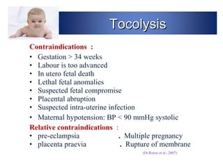 Recent Advances In Management Of Preterm Labour | PPT