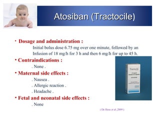Recent Advances In Management Of Preterm Labour | PPT