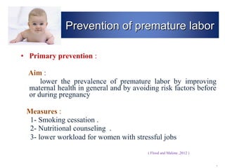 Recent Advances In Management Of Preterm Labour | PPT